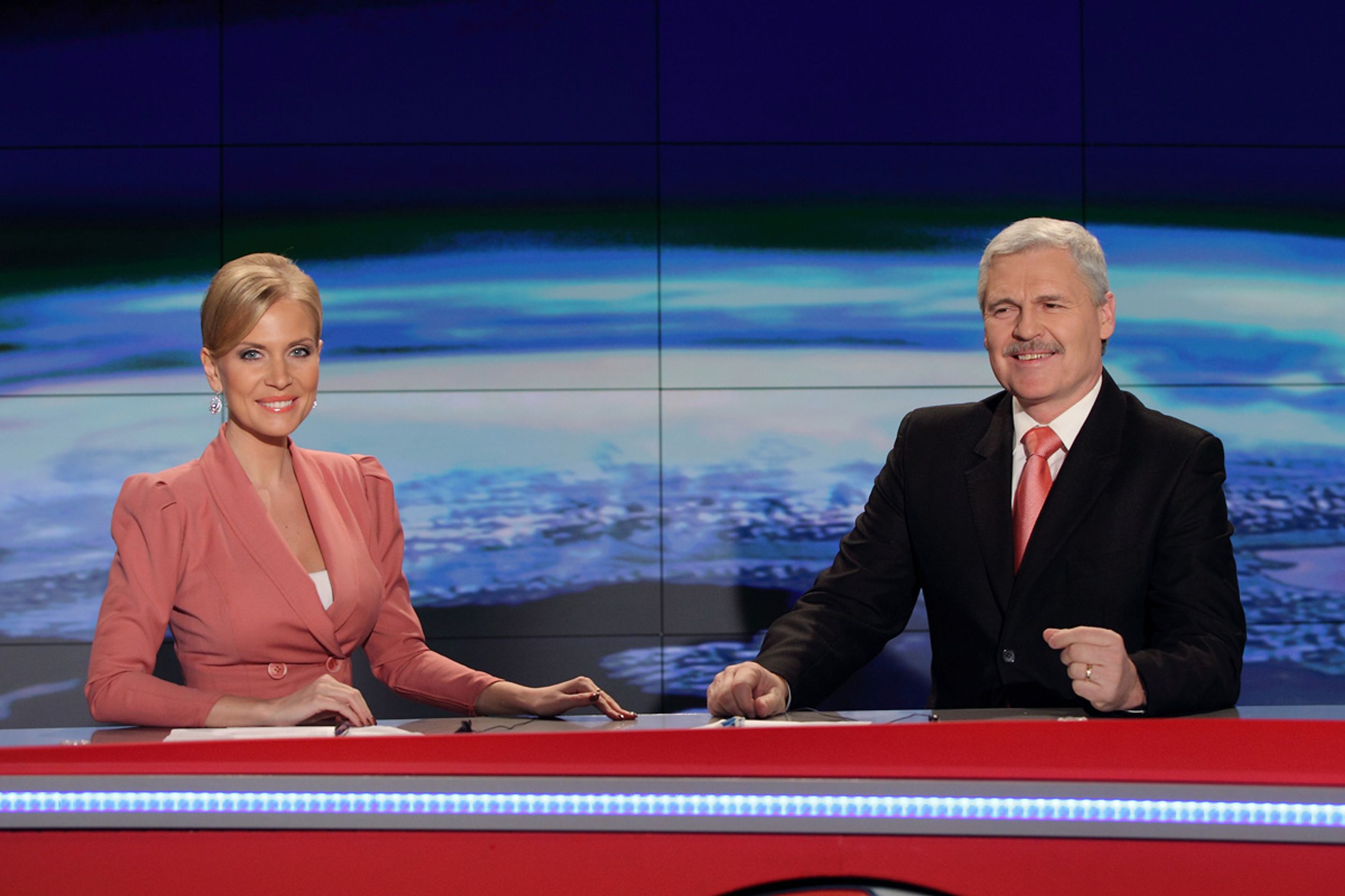 První moderátorská dvojice Televizních novin Stanislava Wanatowiczová ...