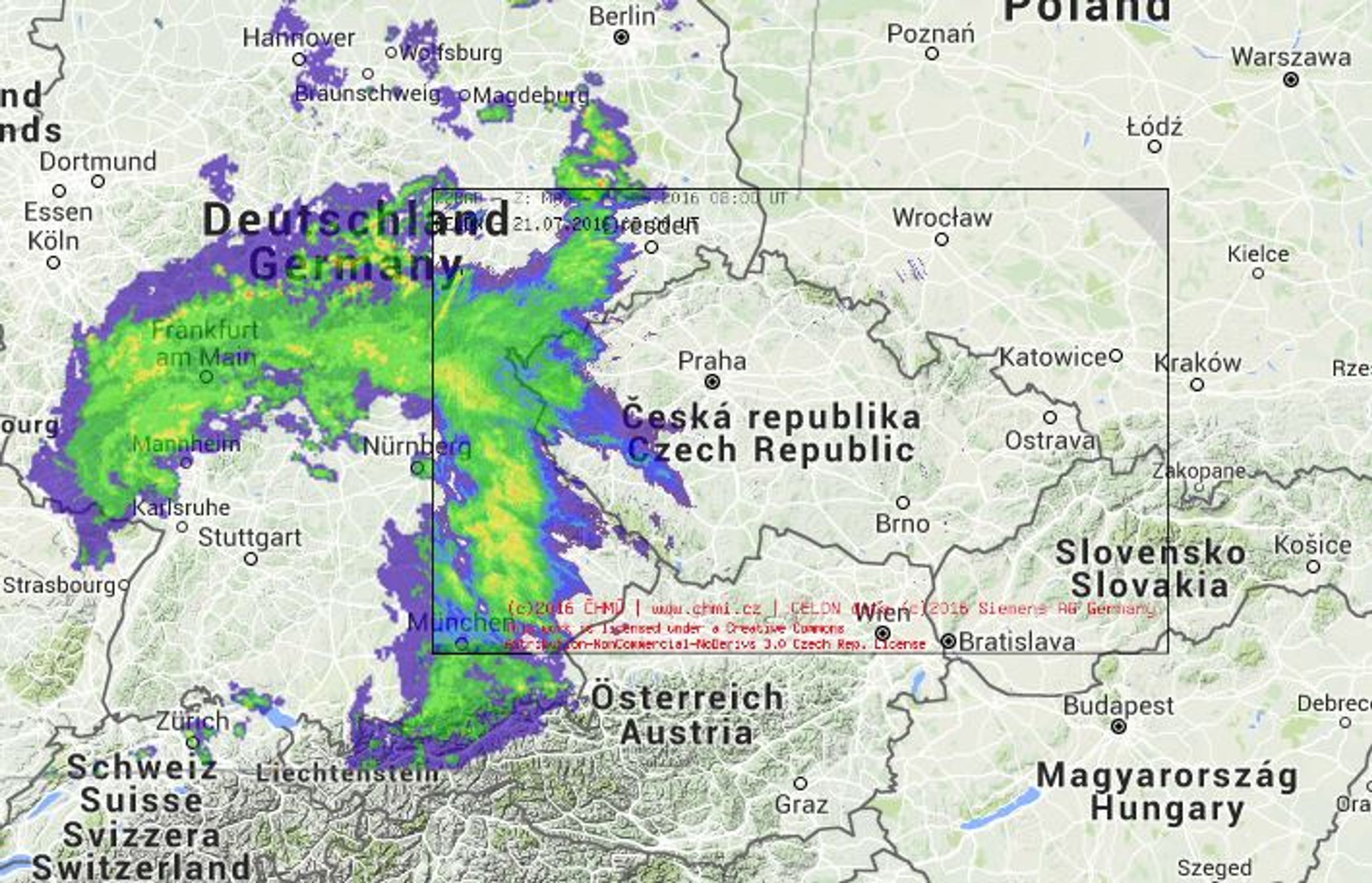 Meteorologický radar 10:00 | Galerie: GALERIE: Meteorologický radar | TN.cz