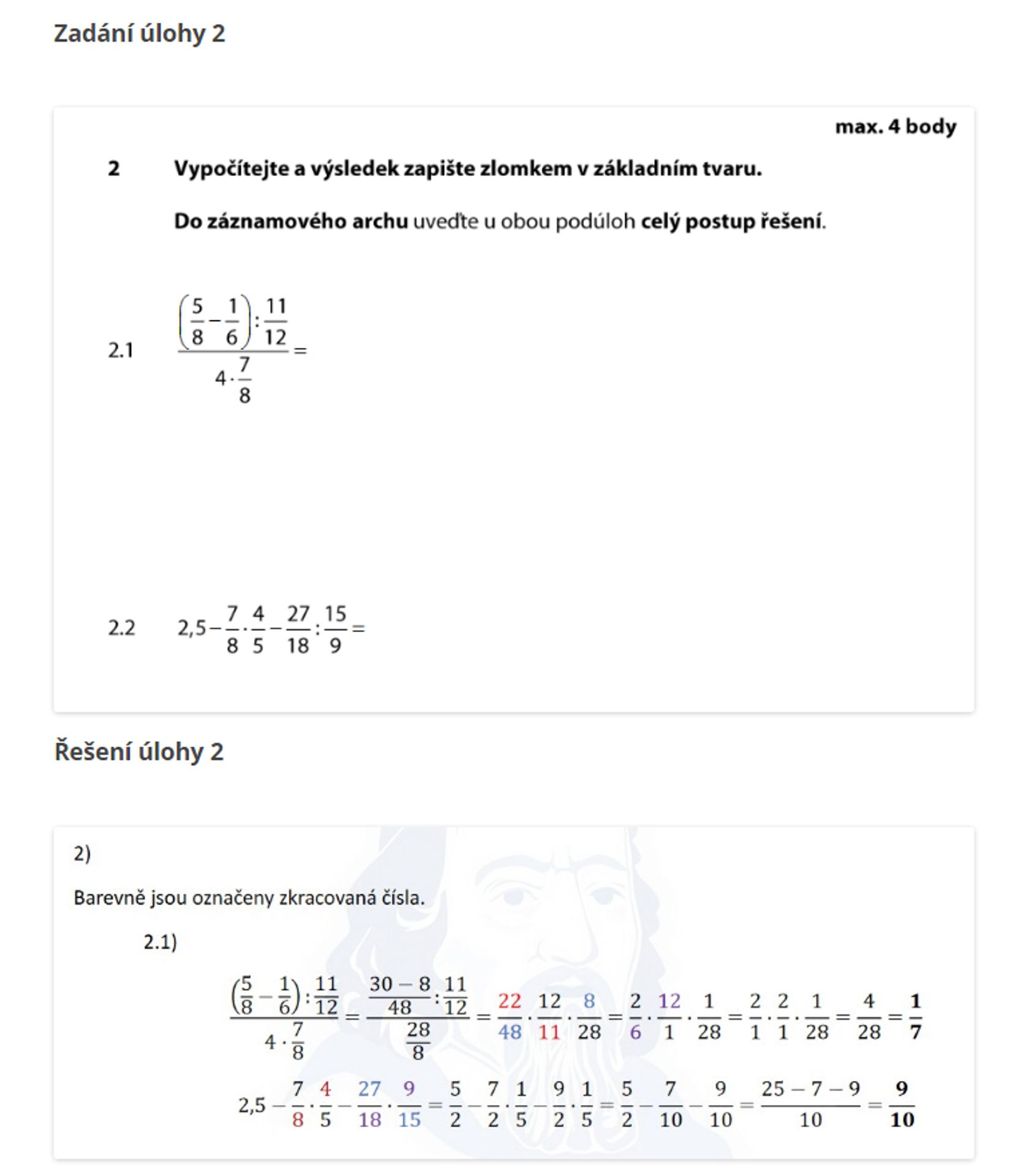 Přijímací zkoušky na šestiletá gymnázia z matematiky | Galerie ...