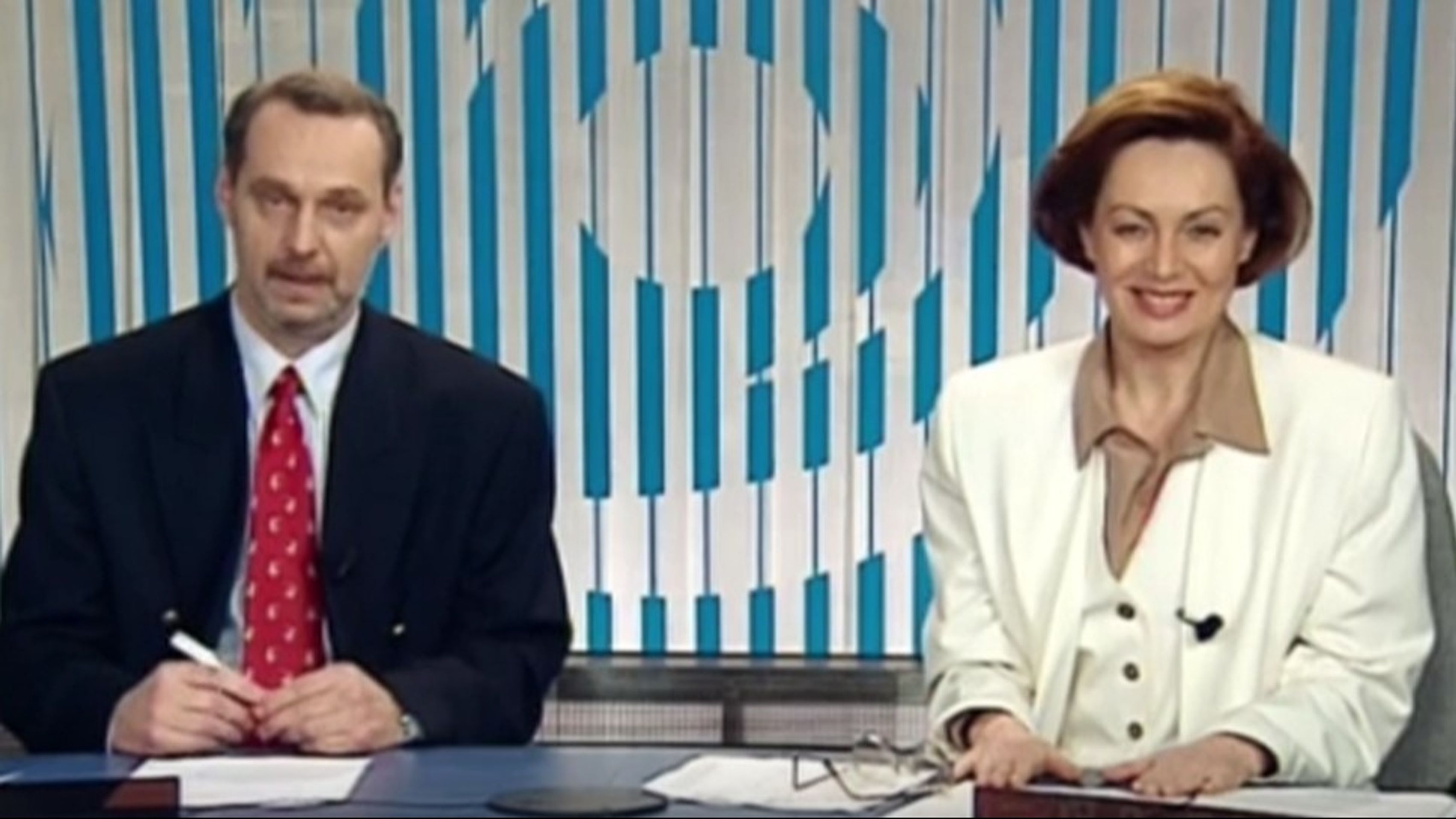 První moderátorská dvojice Televizních novin Stanislava Wanatowiczová ...